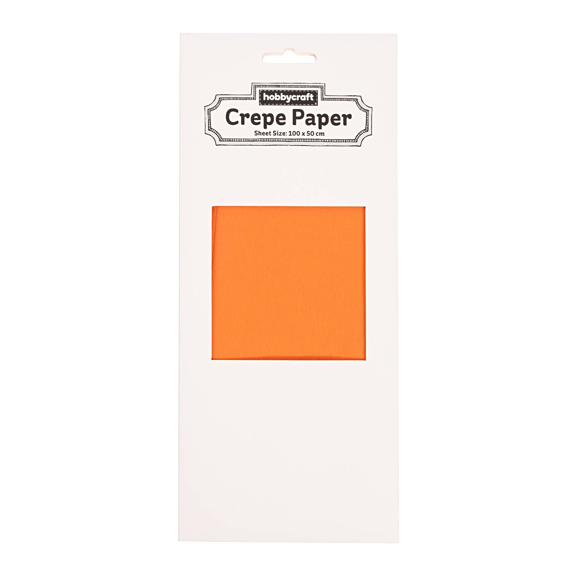 Orange Crepe Paper 100cm x 50cm | Hobbycraft
