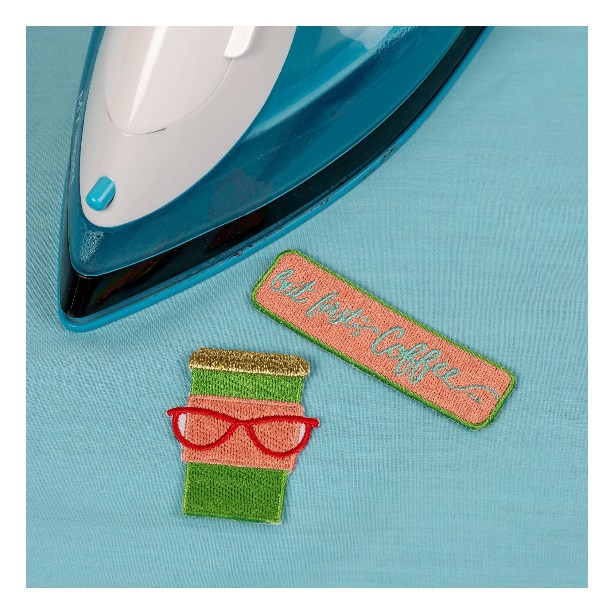 Coffee Time Iron-On Patches 4 Pack | Hobbycraft