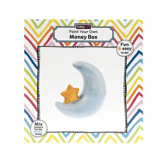 Paint Your Own Moon and Star Money Box | Hobbycraft