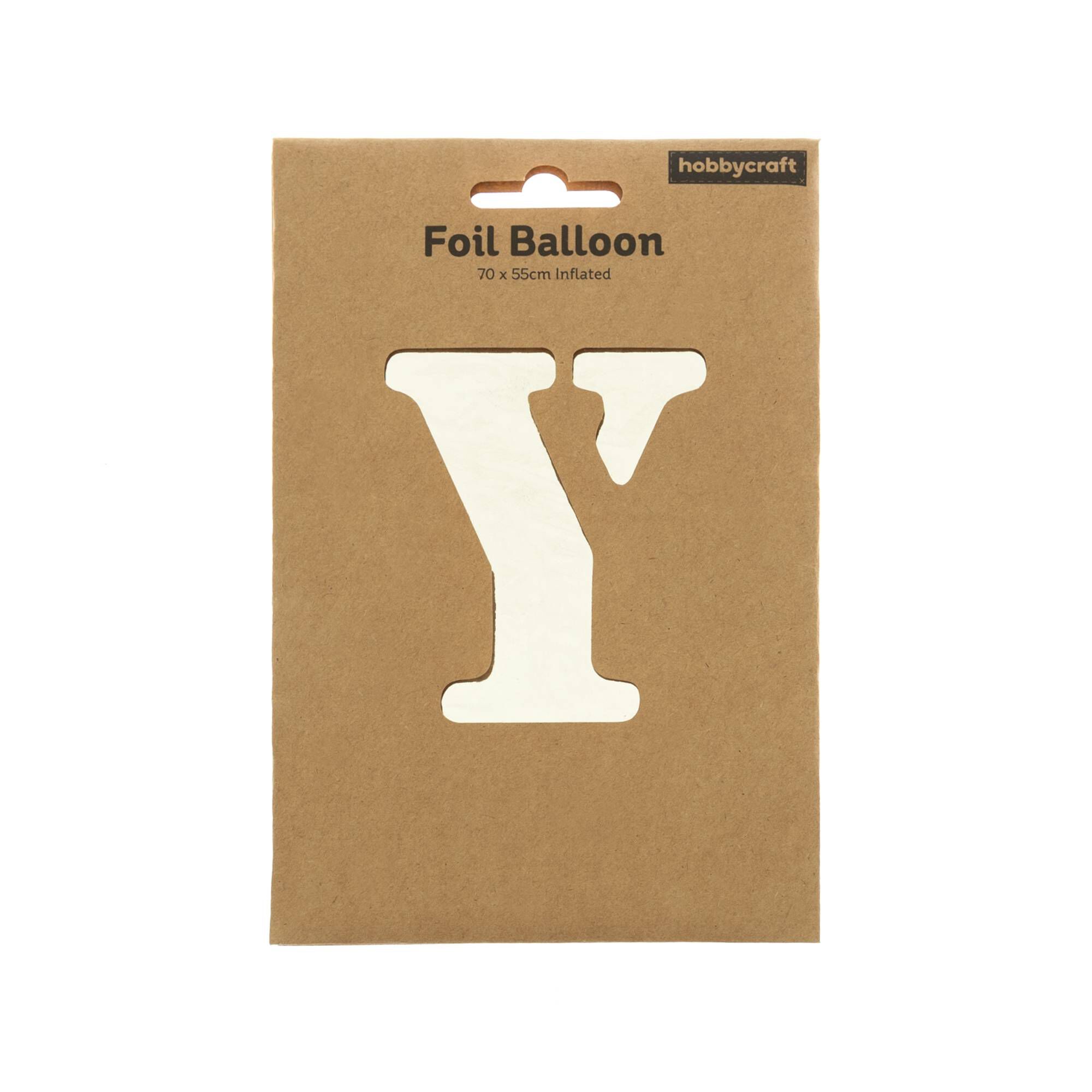 Extra Large Silver Foil Letter Y Balloon | Hobbycraft
