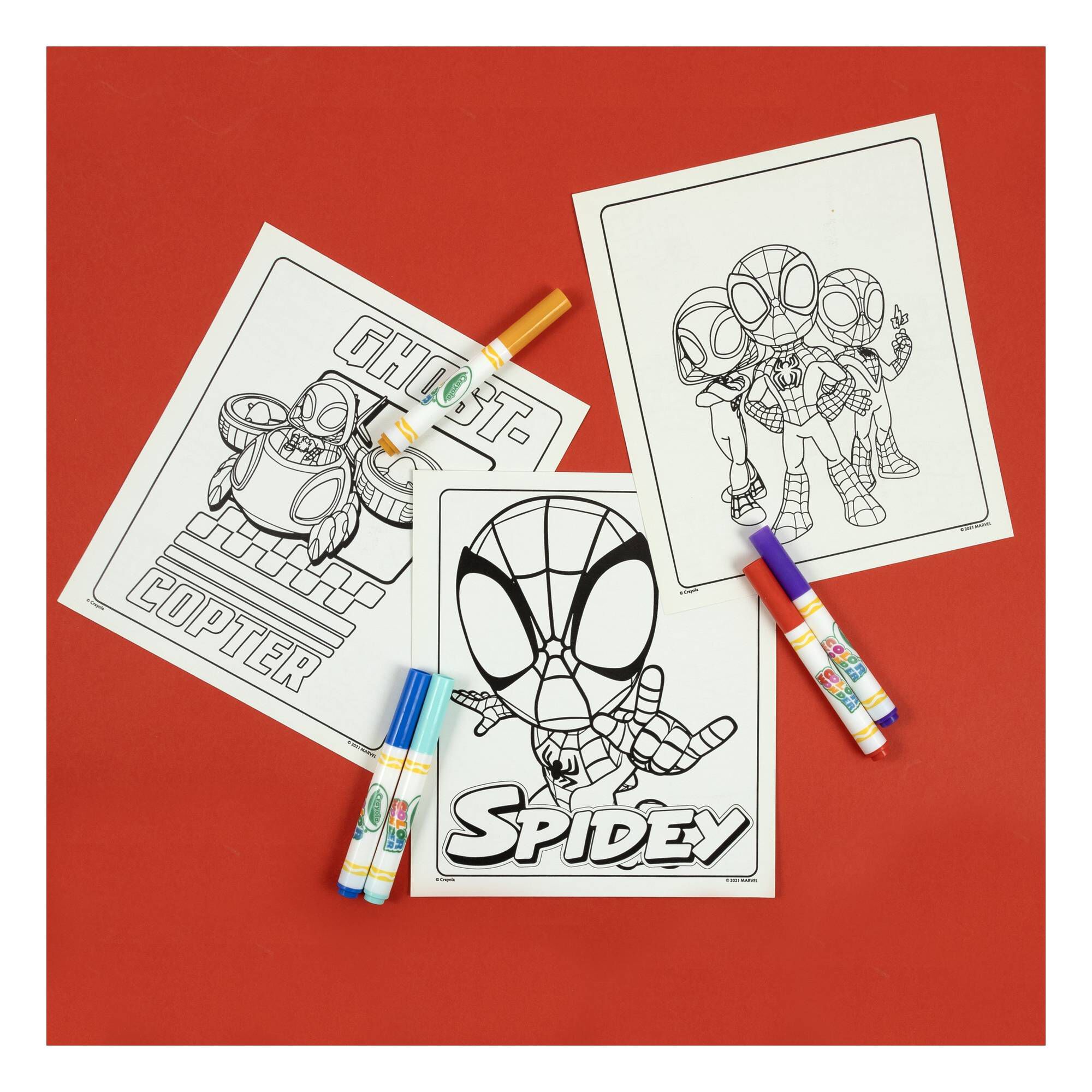 Crayola Spidey and His Amazing Friends Color Wonder Colouring Set ...