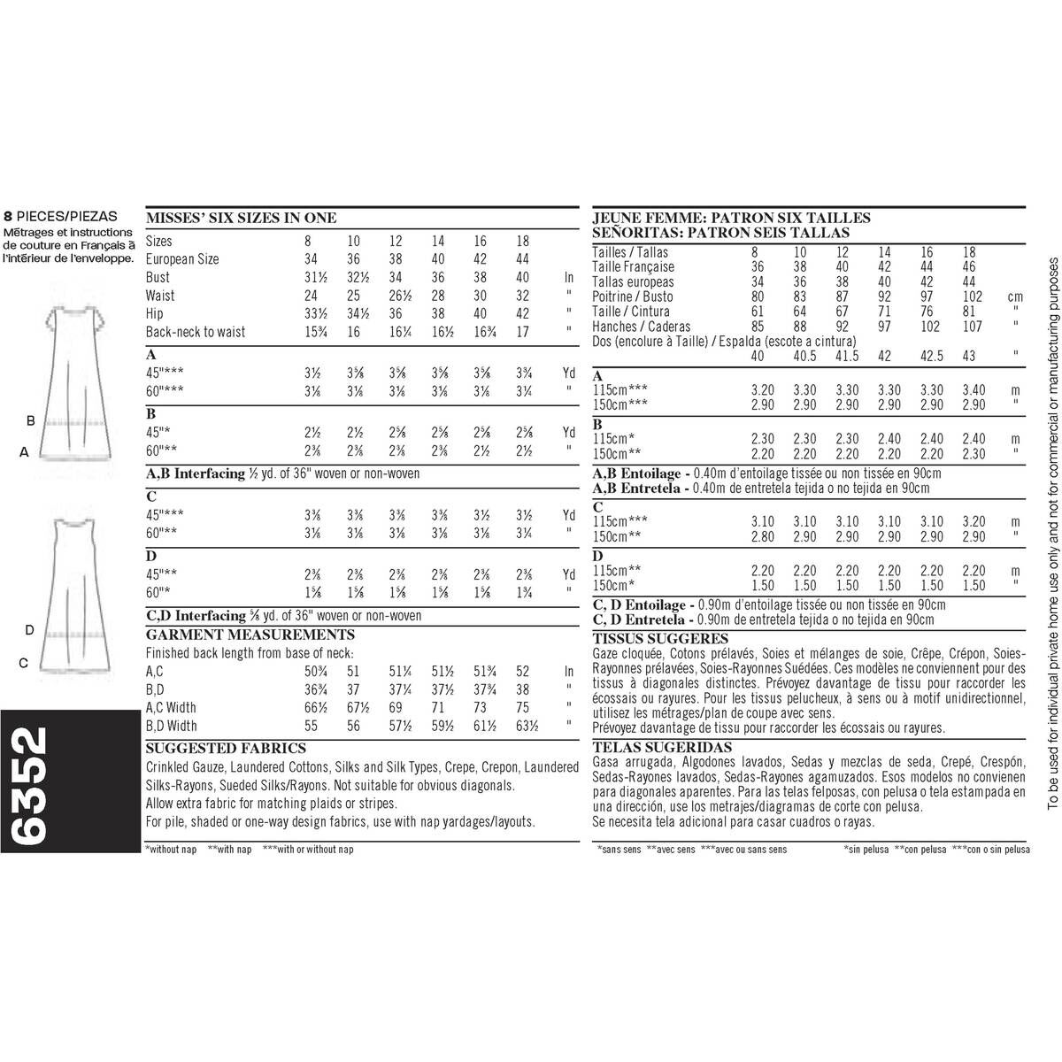 New Look Women's Dress Sewing Pattern 6352 | Hobbycraft