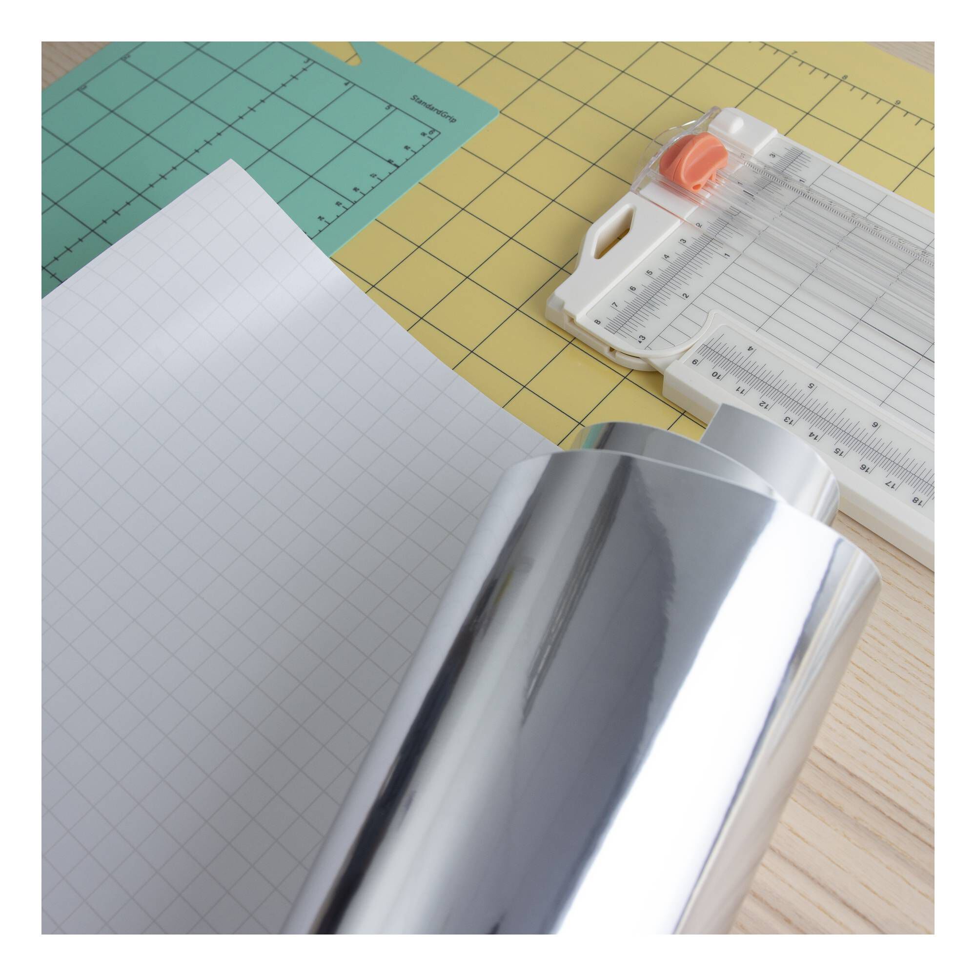 Metallic Silver Glossy Permanent Vinyl 12 x 48 Inches | Hobbycraft