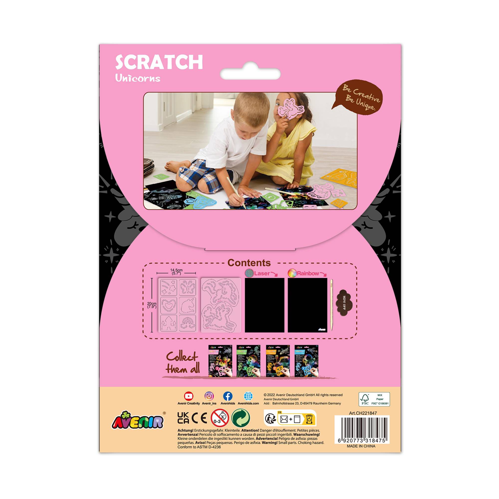 Avenir Unicorn Scratch with Stencil | Hobbycraft