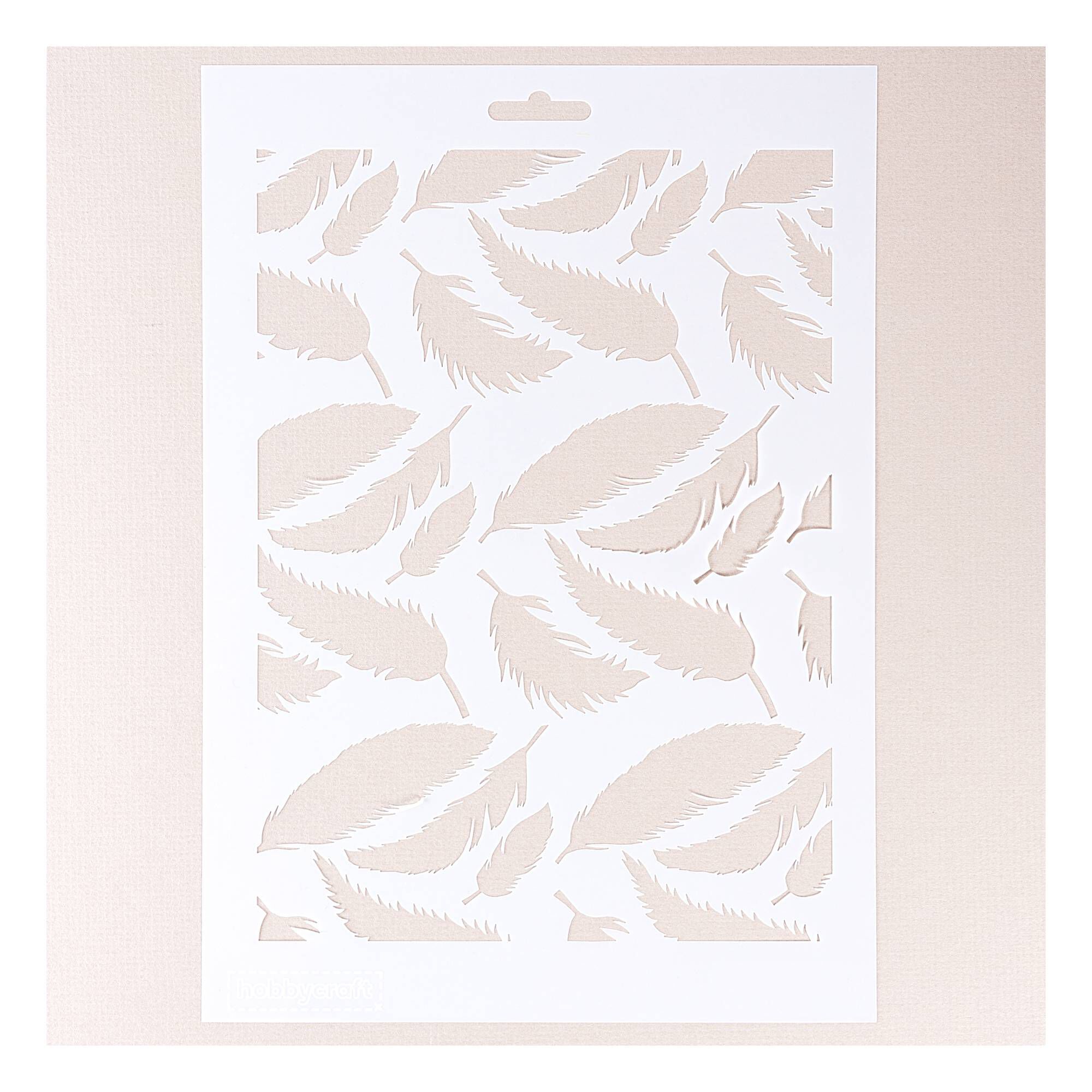 Feather Pattern Stencil 21cm x 29cm | Hobbycraft