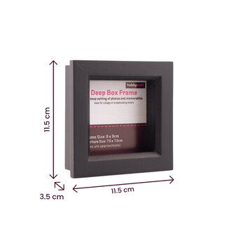 Black Deep Box Frame 7.5cm x 7.5cm | Hobbycraft