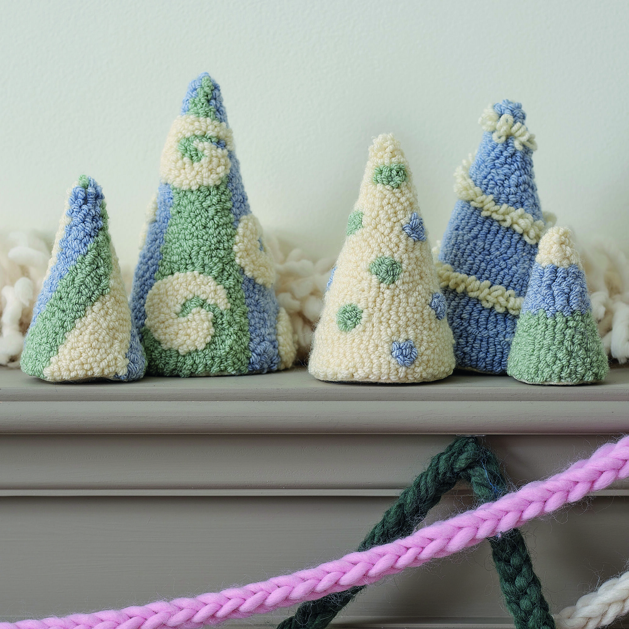 How to Make Punch Needle Winter Trees