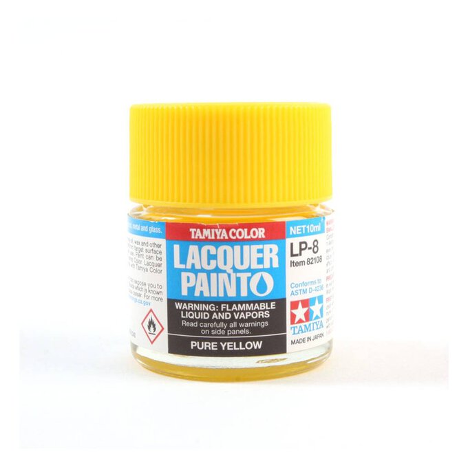 Tamiya Yellow Lacquer Paint 10ml (LP-8) | Hobbycraft
