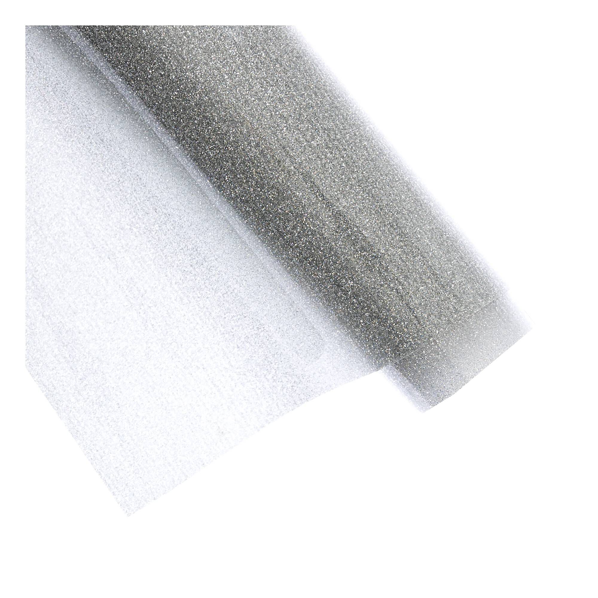Siser Silver Glitter Heat Transfer Vinyl 30cm x 50cm | Hobbycraft
