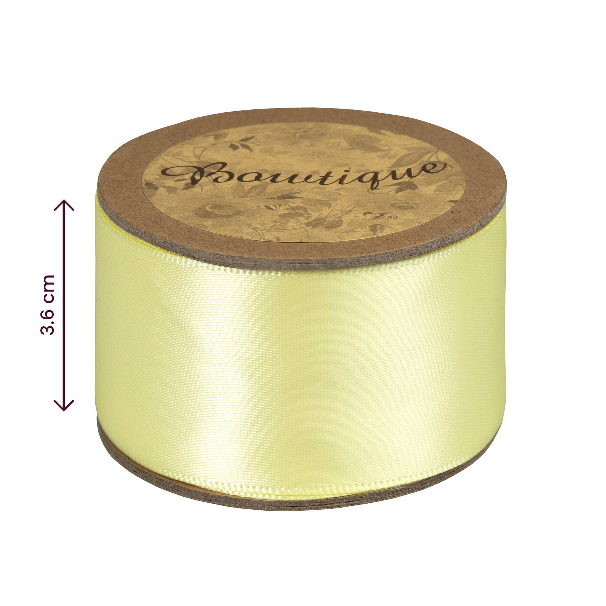 Baby Maize Double-Faced Satin Ribbon 36mm x 5m | Hobbycraft