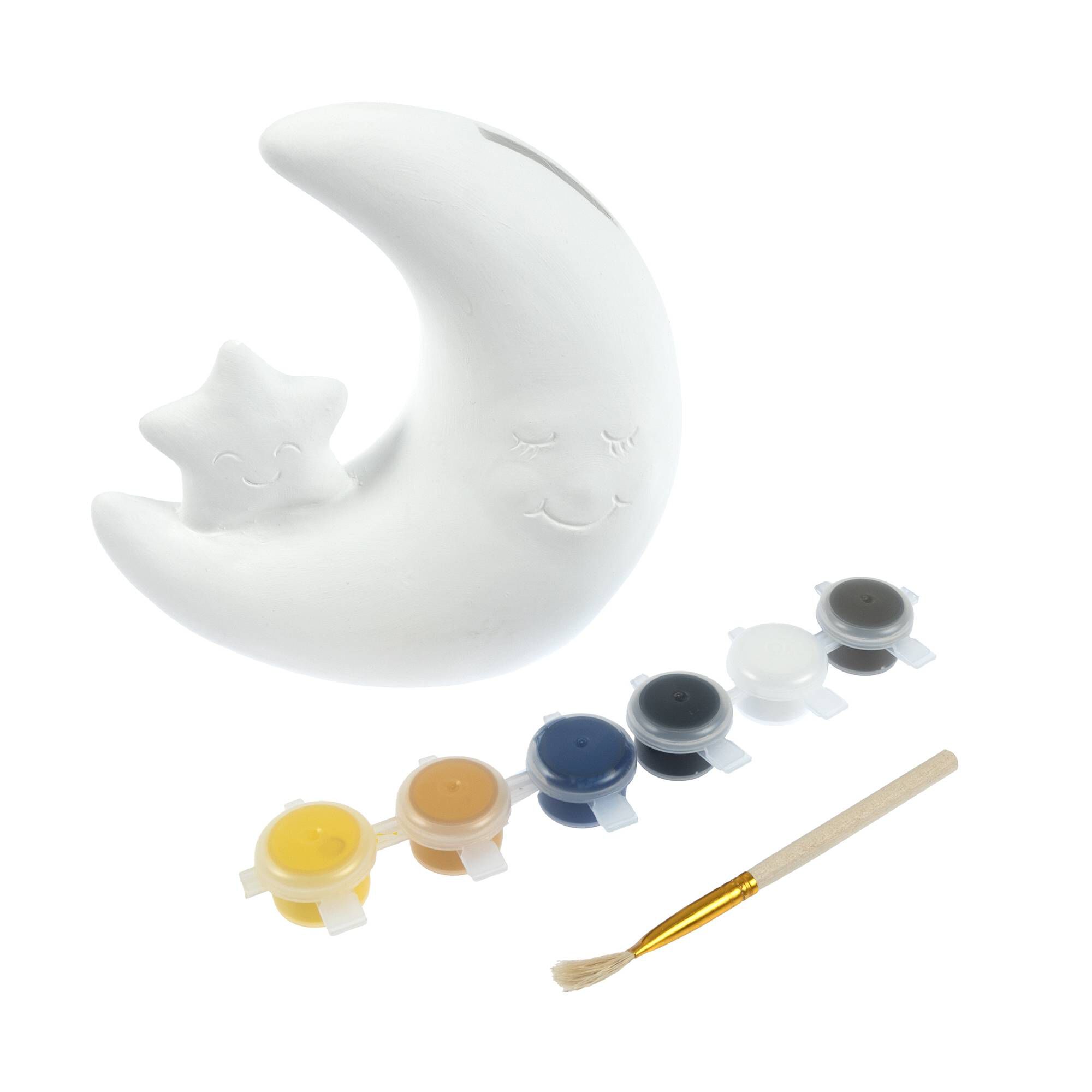 Paint Your Own Moon and Star Money Box | Hobbycraft