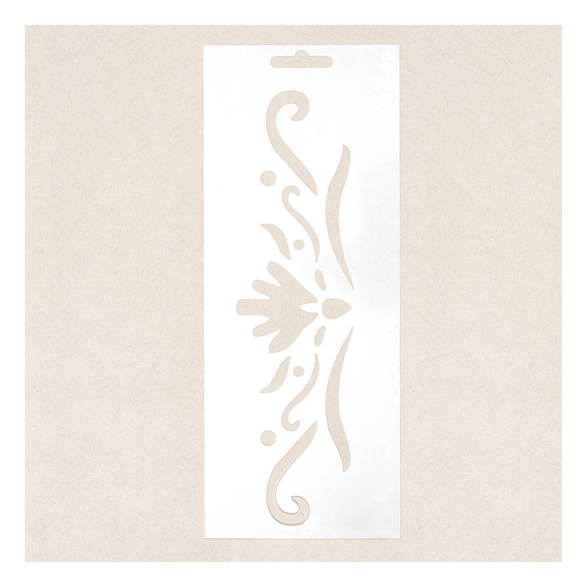 Flower Border Stencil 10cm x 25cm | Hobbycraft