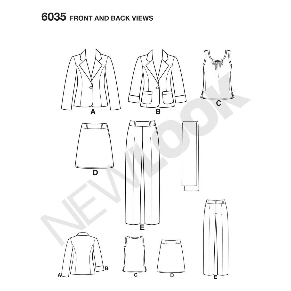 New Look Women's Separates Sewing Pattern 6035 | Hobbycraft