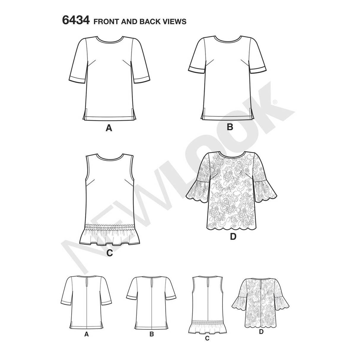 New Look Women's Top Sewing Pattern 6434 | Hobbycraft