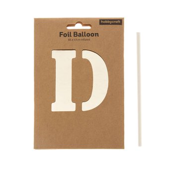 Extra Large Silver Foil Letter D Balloon | Hobbycraft