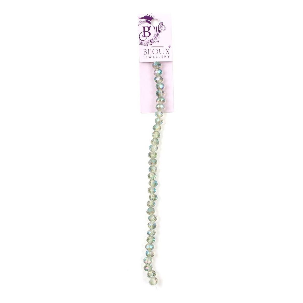 Green Crystal Cushion Bead String 33 Pieces | Hobbycraft