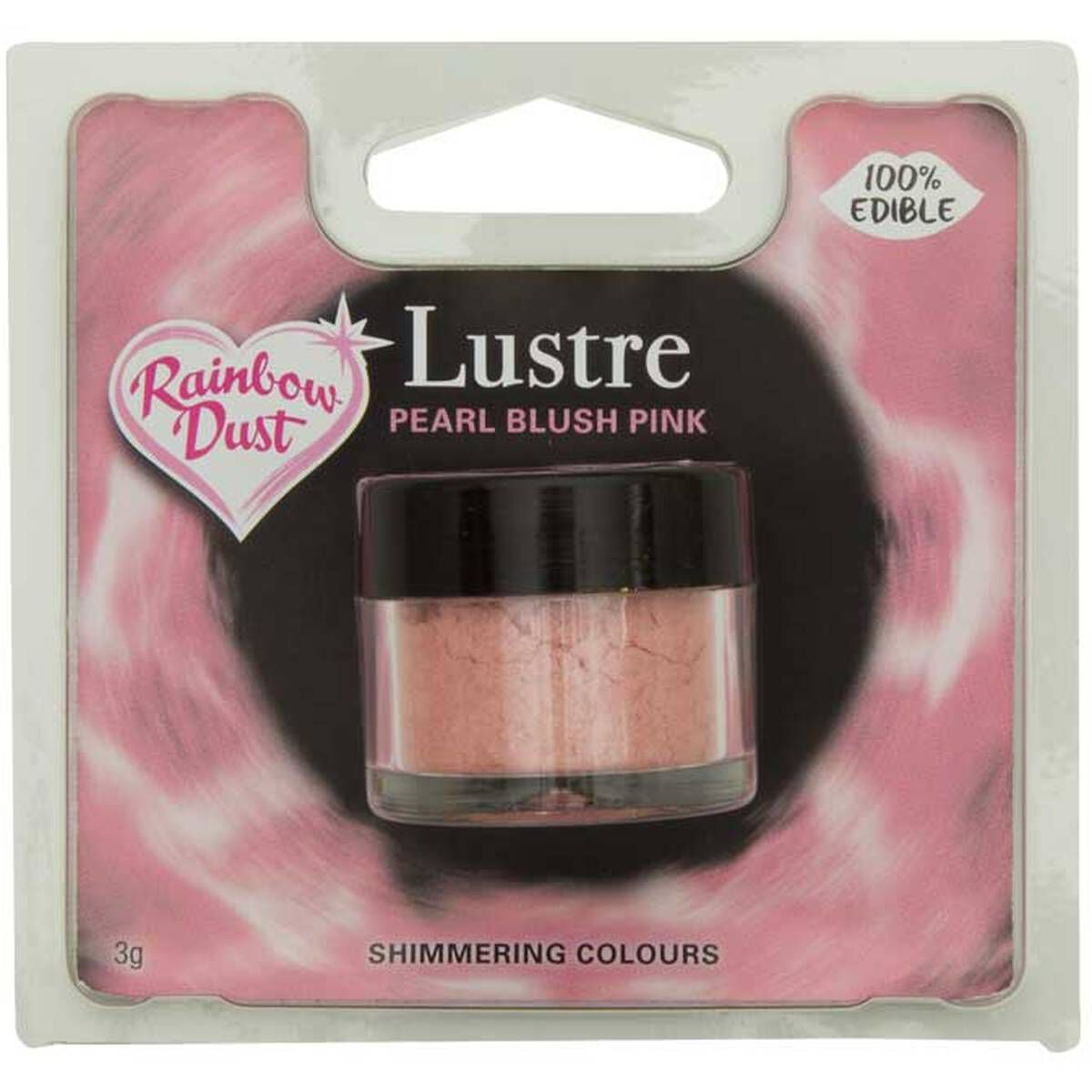 Rainbow Dust Pearl Blush Pink Edible Silk Lustre Powder 3g | Hobbycraft