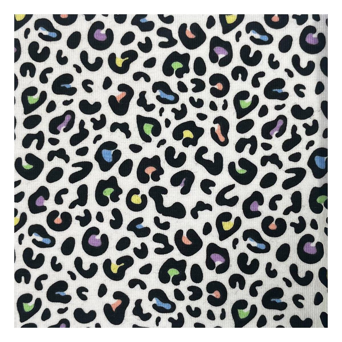 Rainbow Leopard Cotton Spandex Jersey Fabric by the Metre | Hobbycraft