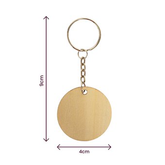 Wooden Keyrings 8 Pack | Hobbycraft
