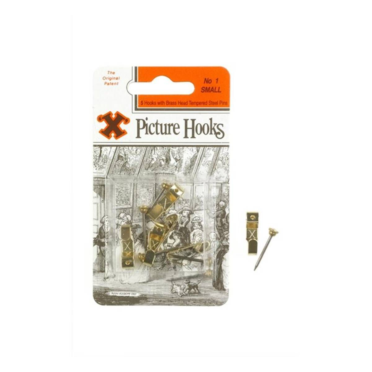 X No. 1 Picture Hooks with Pins 5 Pack | Hobbycraft