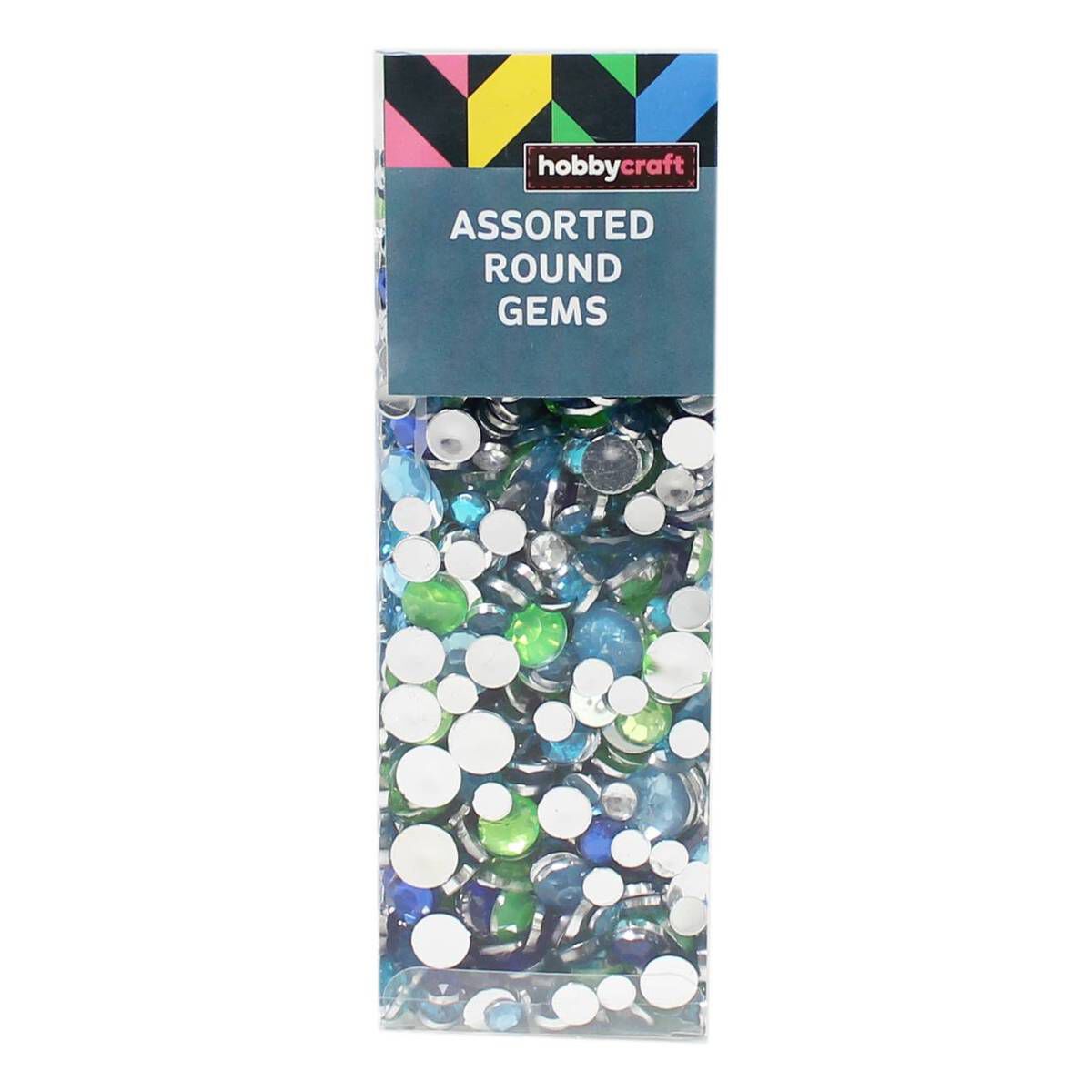 Blue and Green Round Gems 90g | Hobbycraft