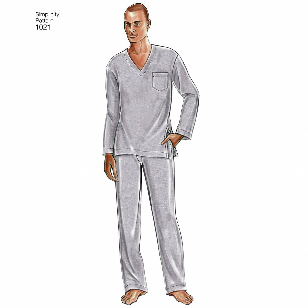 Simplicity Pyjamas and Robe Sewing Pattern 1021 (XS-XL) | Hobbycraft