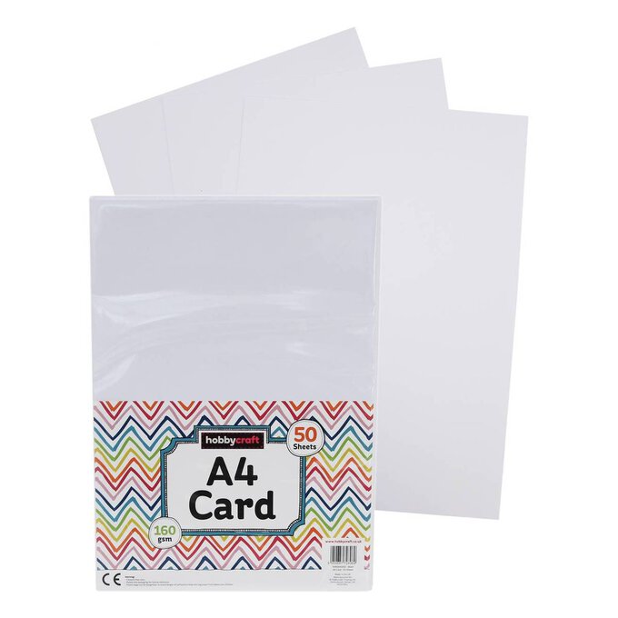 White Card A4 50 Pack | Hobbycraft