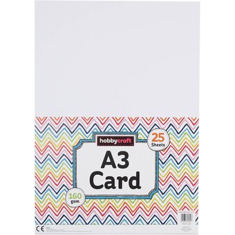 White Card A3 25 Pack | Hobbycraft