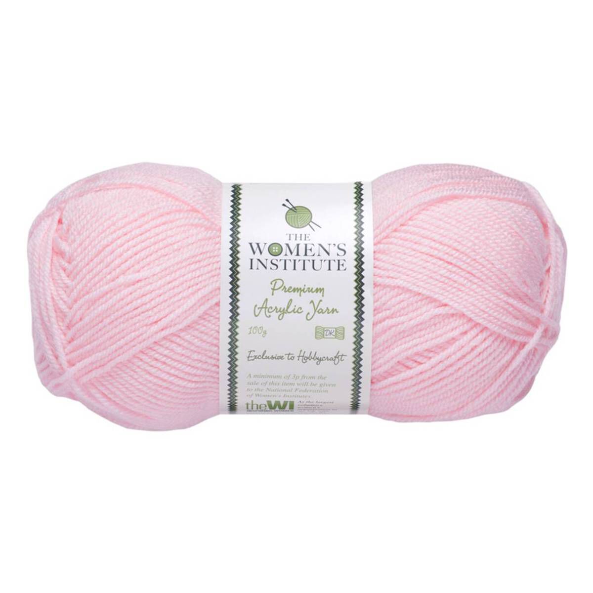 Women's Institute Light Pink Premium Acrylic Yarn 100g | Hobbycraft