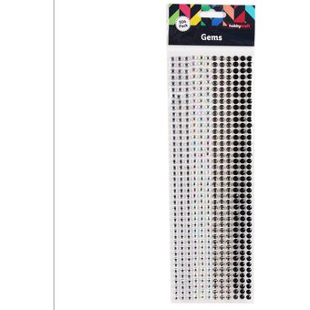 Mixed Silver Adhesive Gems 6mm 504 Pack | Hobbycraft