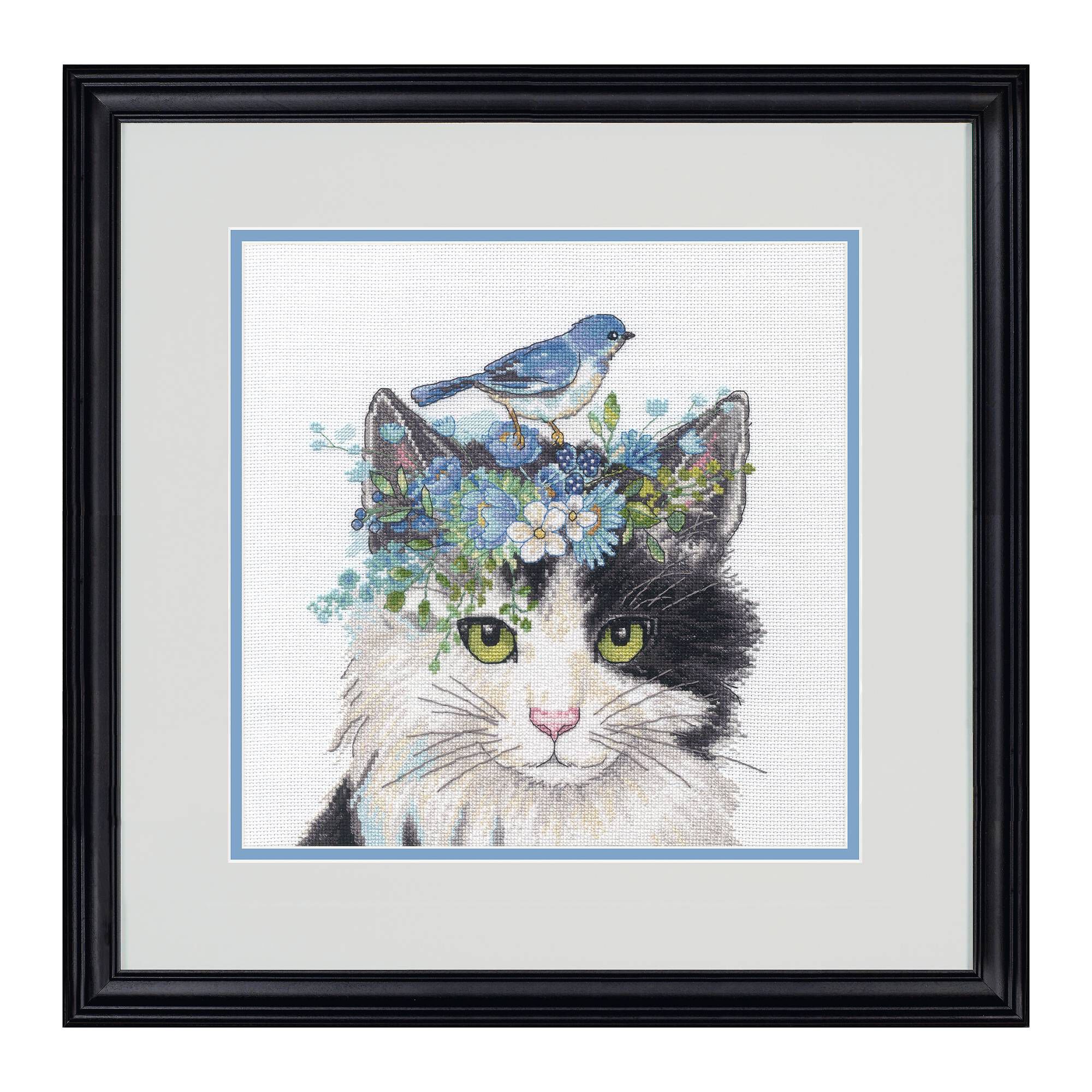 Dimensions Floral Crown Cat Counted Cross Stitch Kit 23cm x 32cm ...