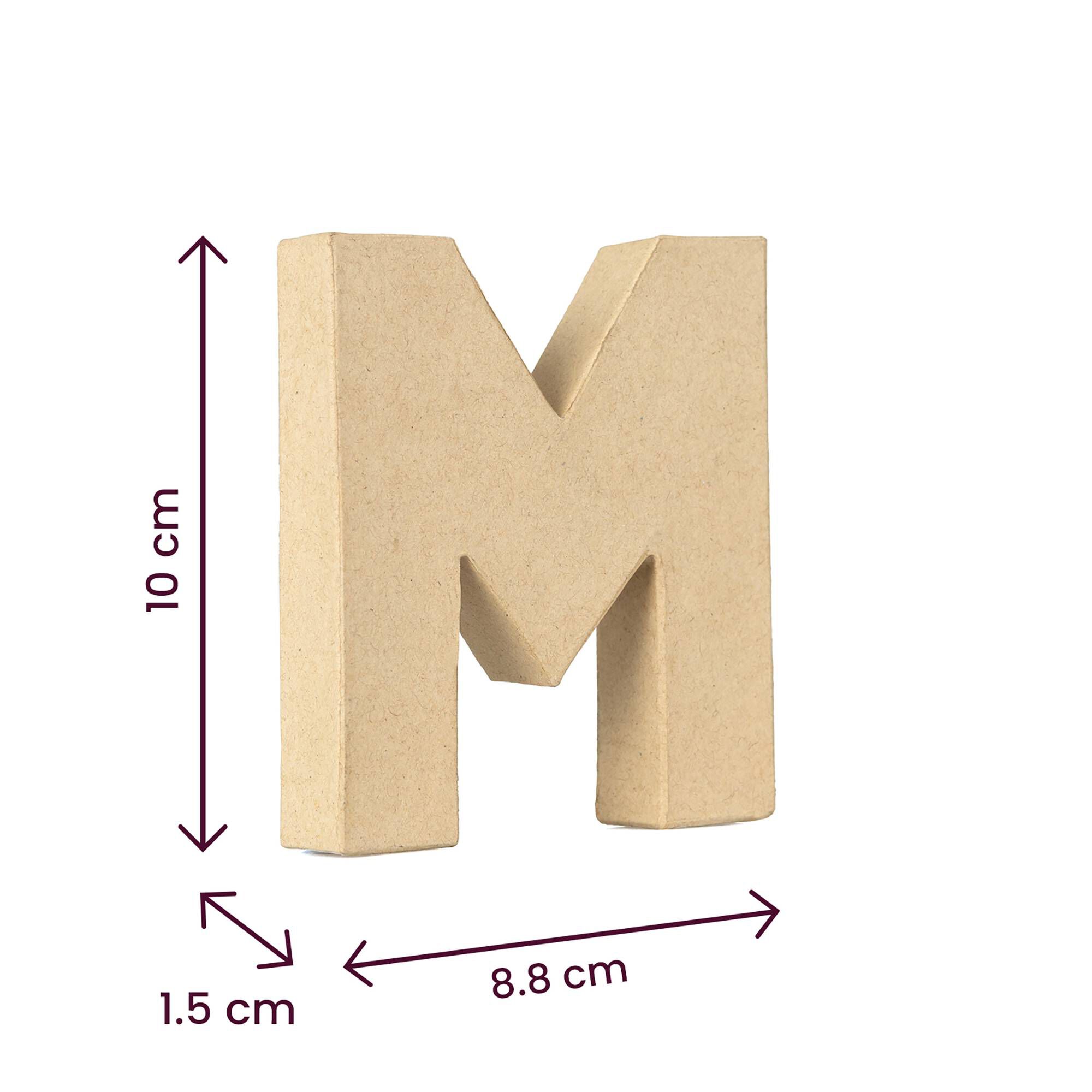 Mini Mache Letter M 10cm | Hobbycraft