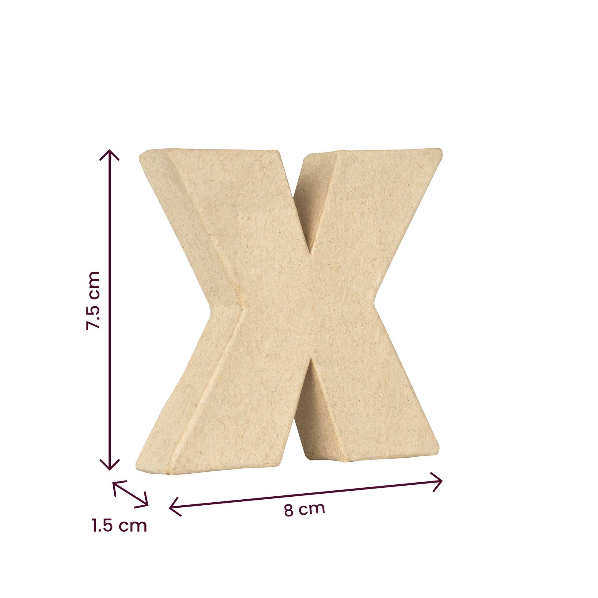 Lowercase Mini Mache Letter X | Hobbycraft
