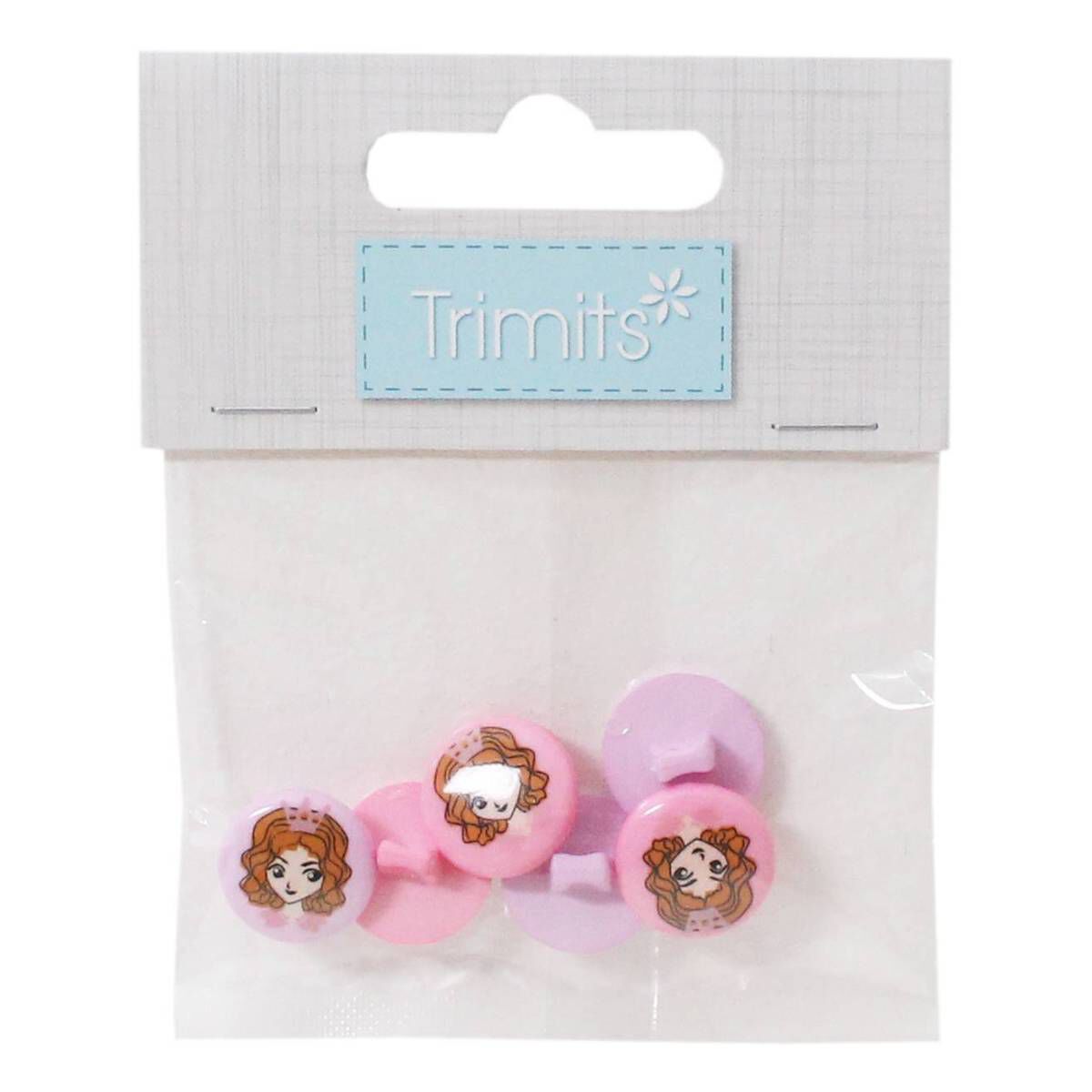 Trimits Princess Craft Buttons 6 Pieces | Hobbycraft