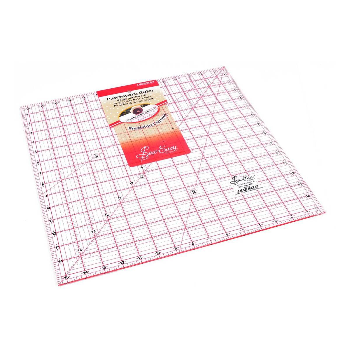 Sew Easy Square Quilting Ruler 15.5 x 15.5 Inches | Hobbycraft