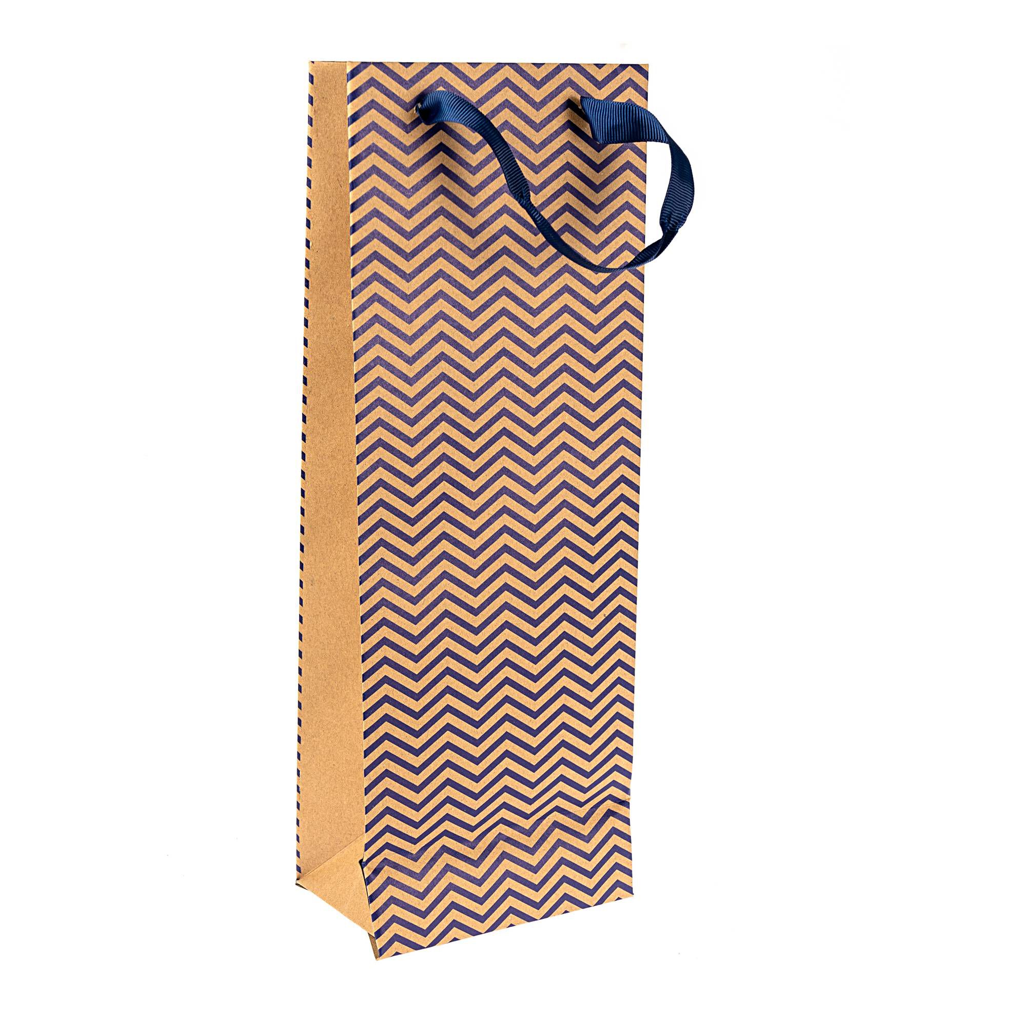Kraft Chevron Bottle Bag 40cm x 13cm | Hobbycraft