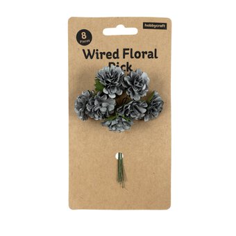 Mini Silver Wired Floral Picks 8 Pack | Hobbycraft