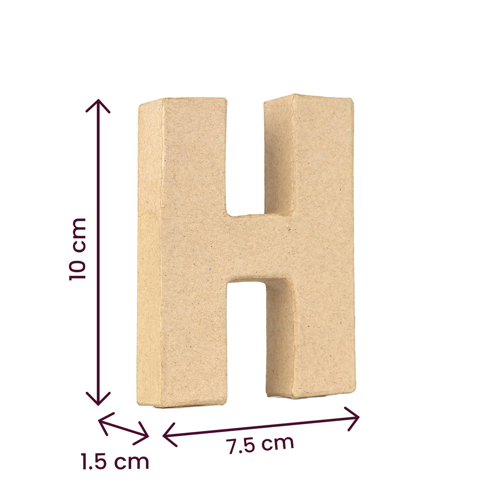 Mini Mache Letter H 10cm | Hobbycraft