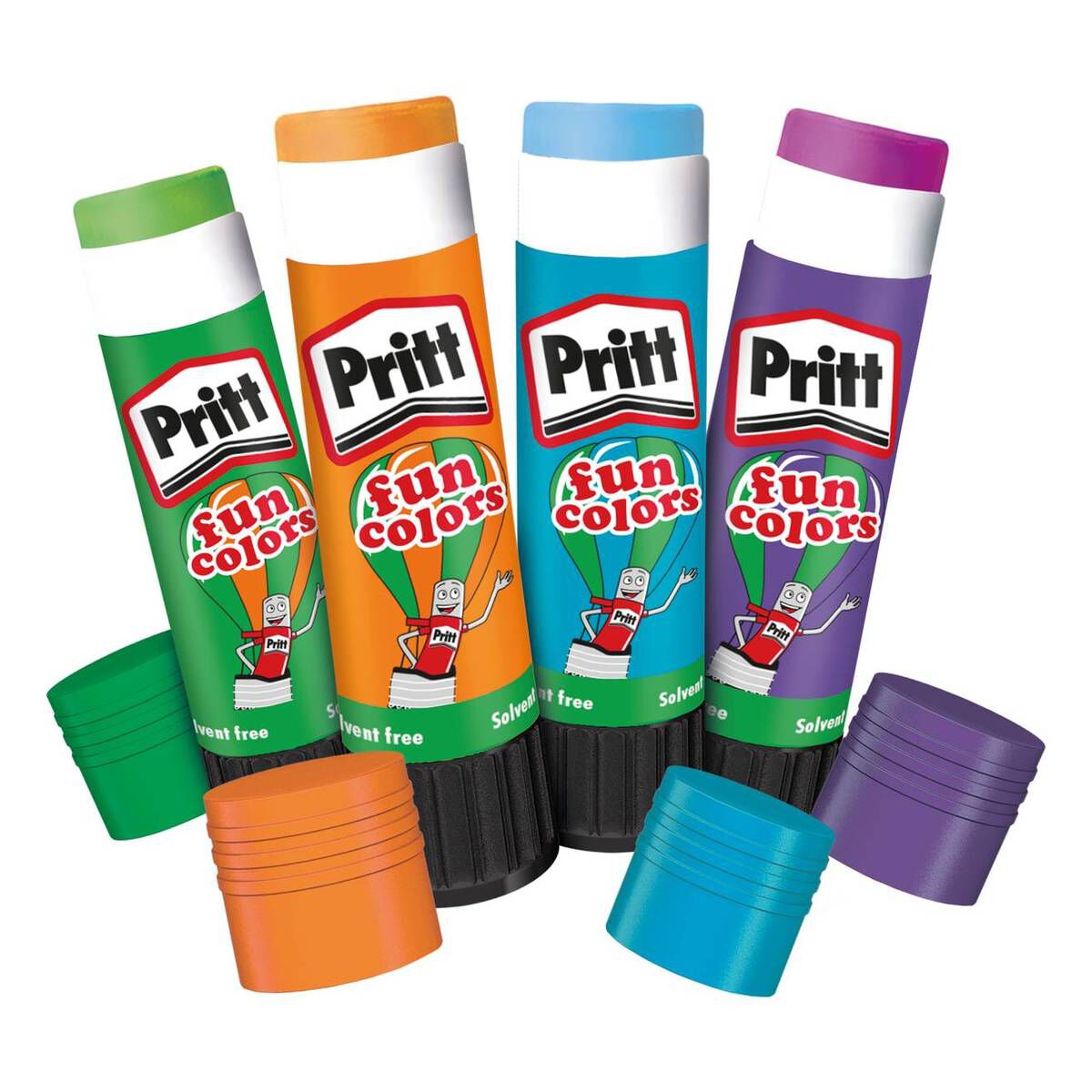 Pritt Fun Colour Glue Sticks 4 Pack | Hobbycraft