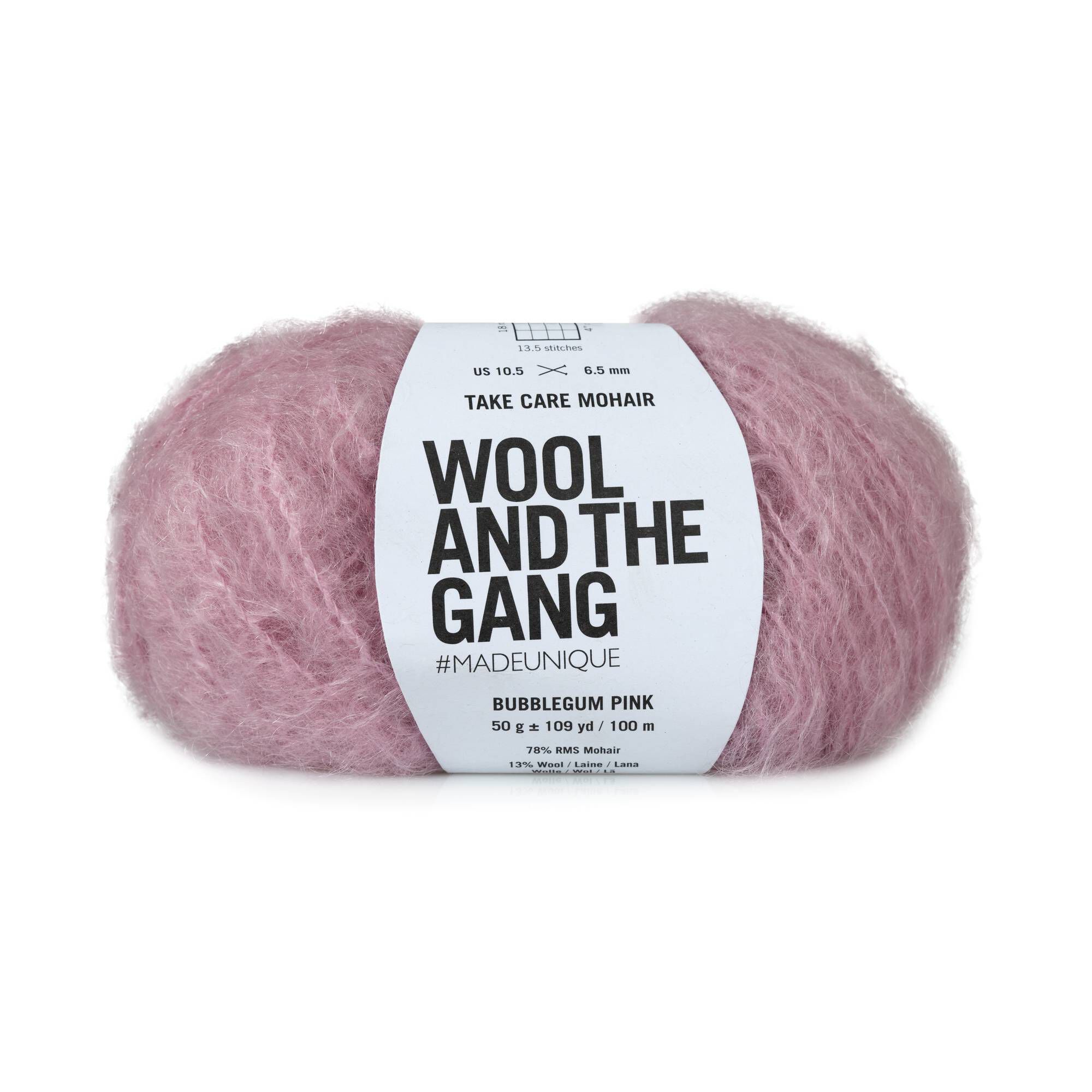 Wool and the Gang Bubblegum Pink Take Care Mohair 50g | Hobbycraft