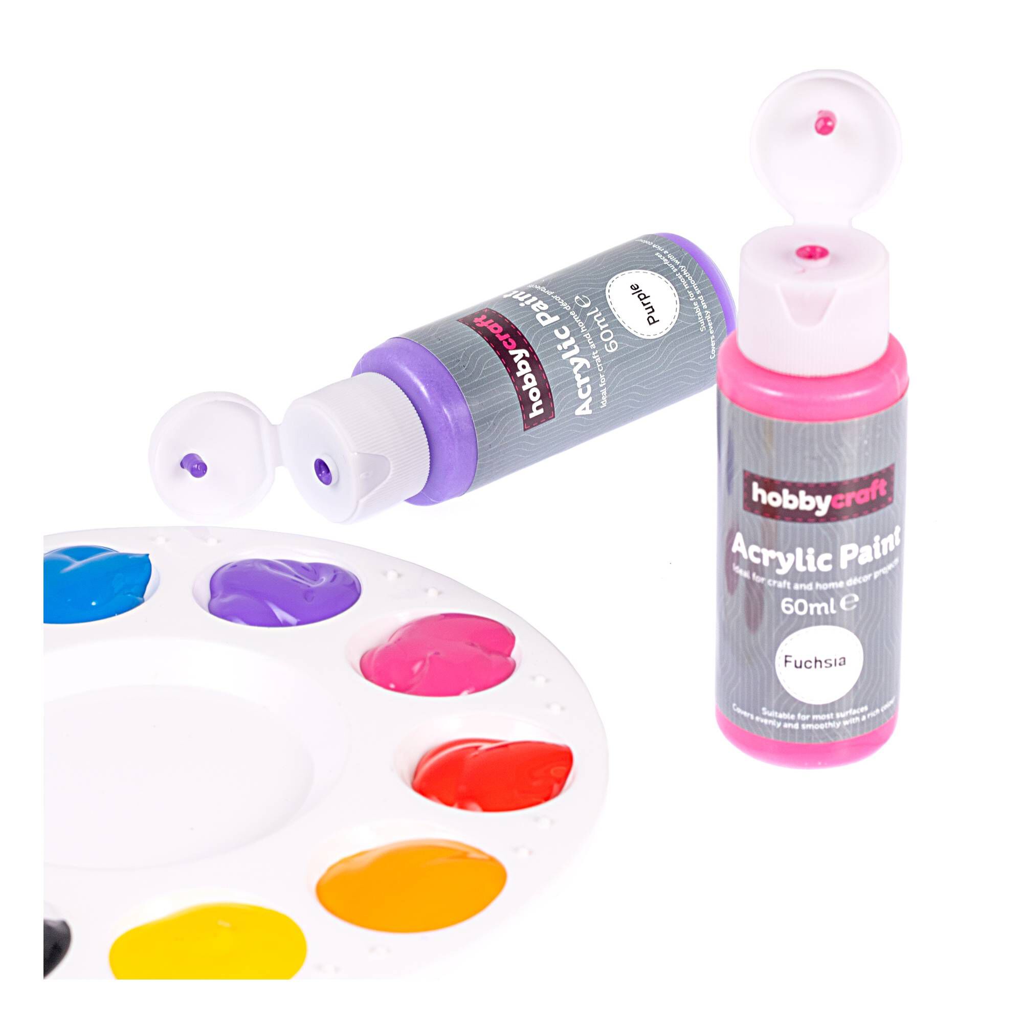 Bright Acrylic Craft Paint 60ml 10 Pack | Hobbycraft