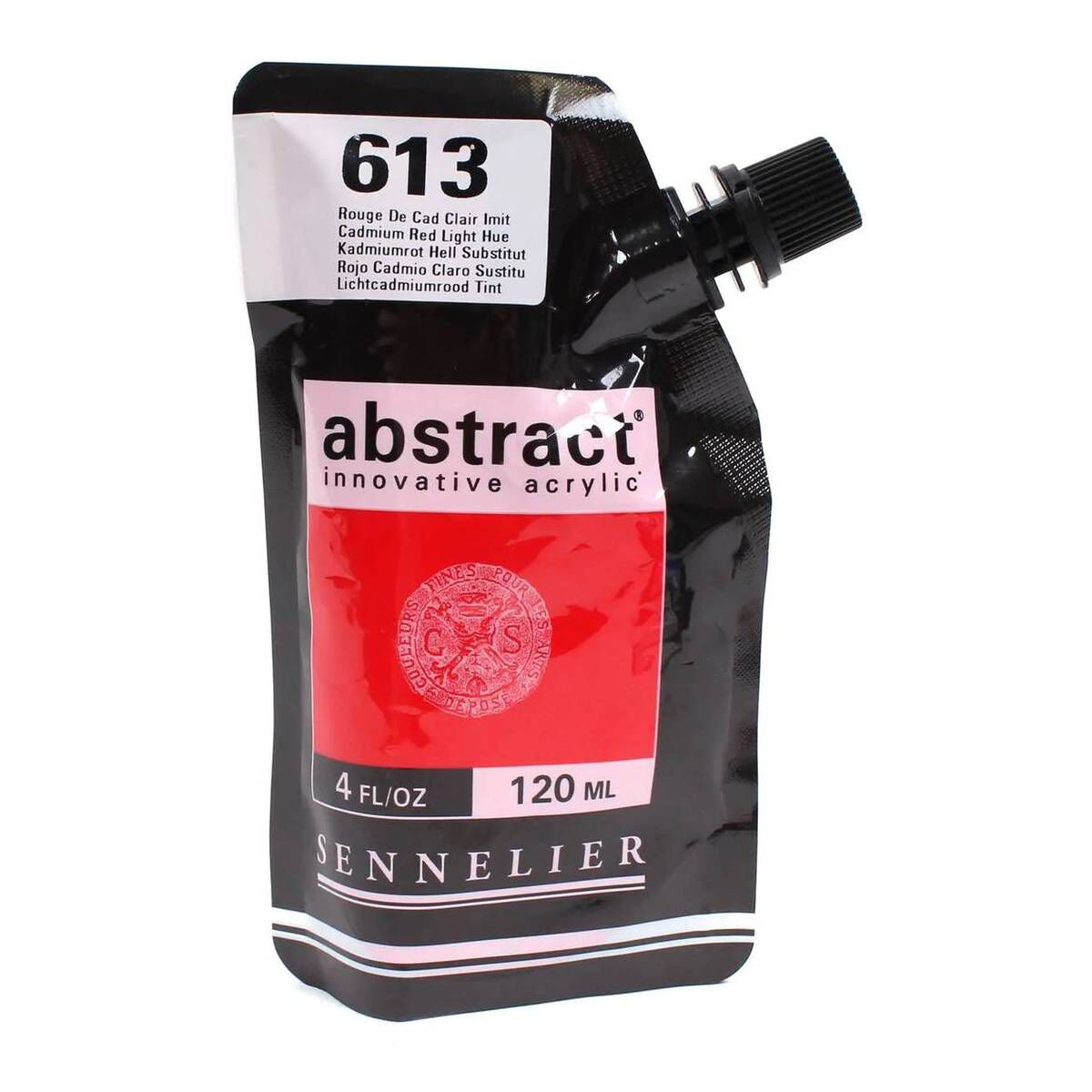 Sennelier Satin Cadmium Red Light Hue Abstract Acrylic Paint Pouch ...