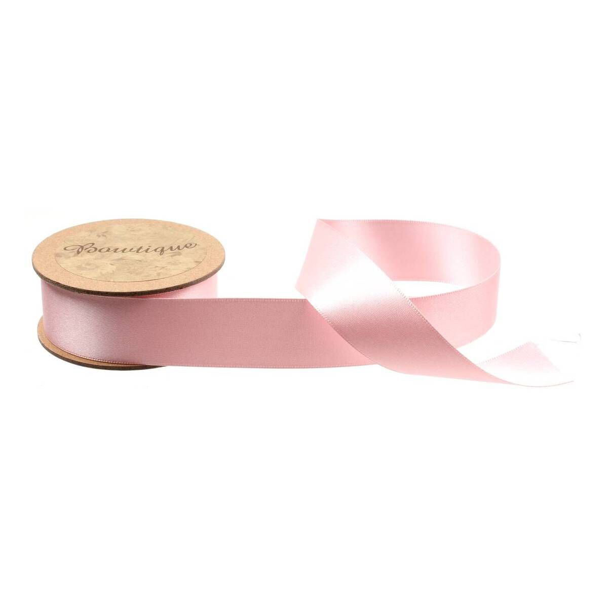 Light Pink Double-Faced Satin Ribbon 24mm x 5m | Hobbycraft