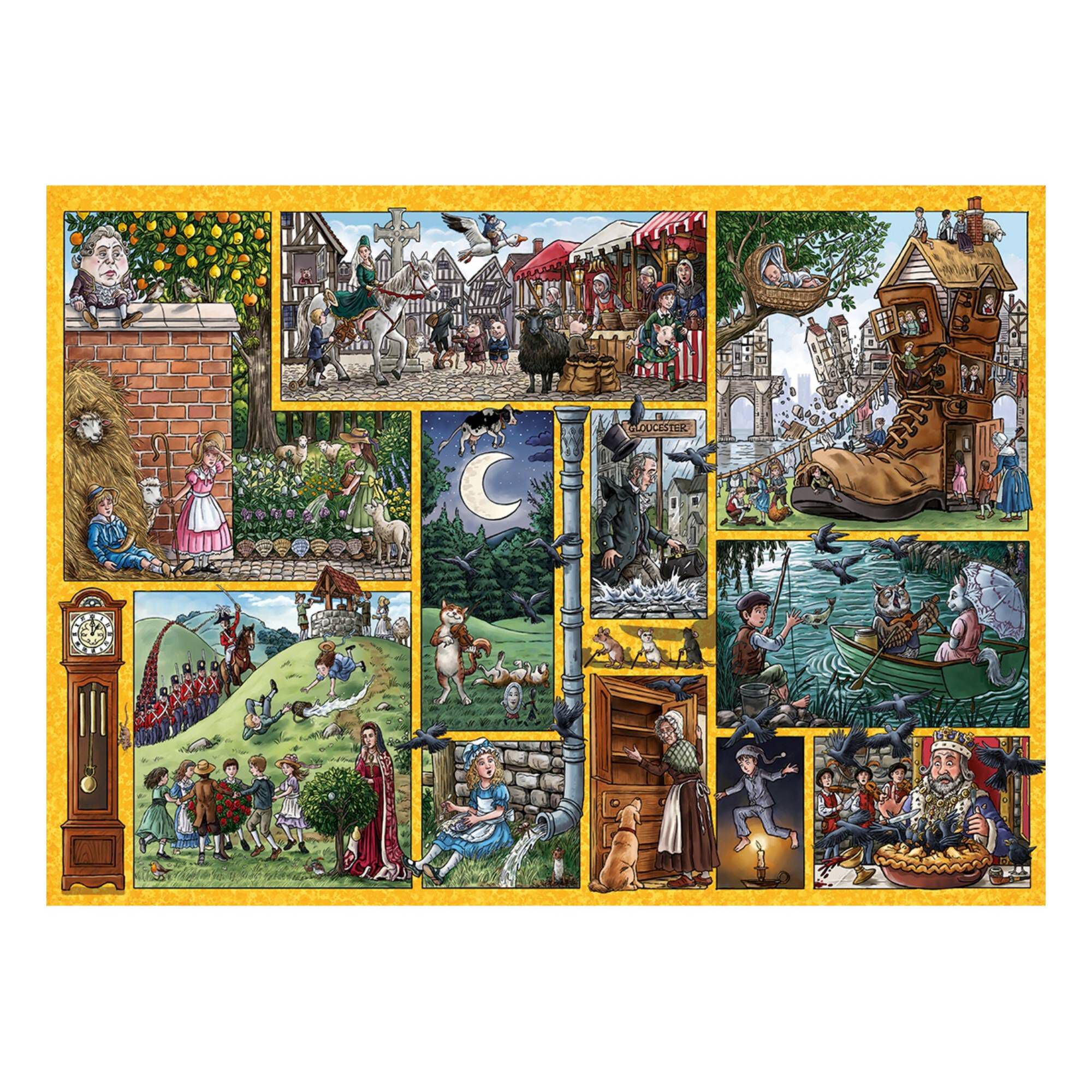 Gibsons Nursery Rhymes Through Time Jigsaw Puzzle 1000 Pieces | Hobbycraft