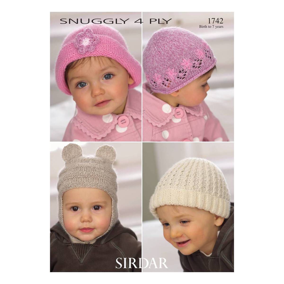 Sirdar Snuggly 4 Ply Hats Digital Pattern 1742 | Hobbycraft