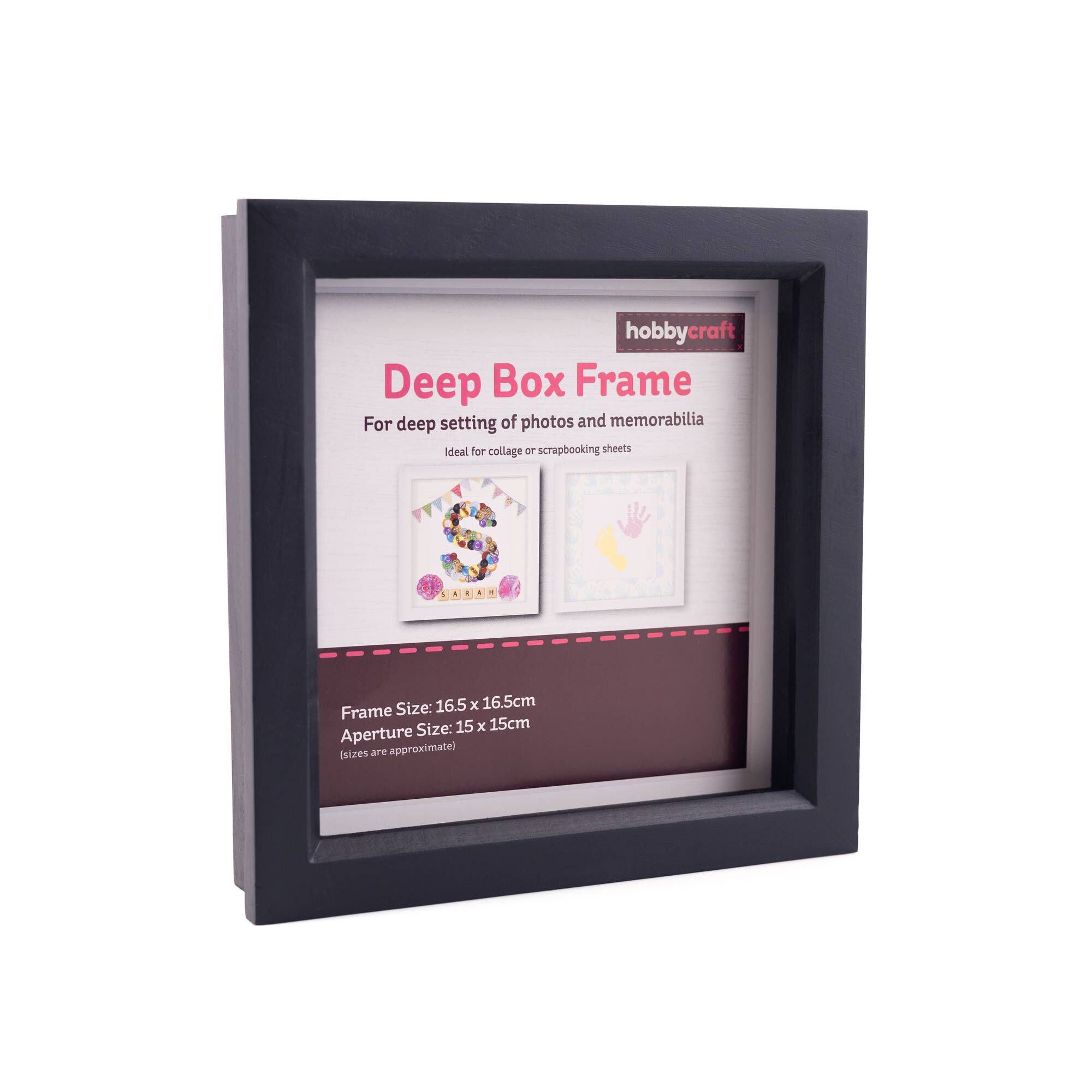 Black Deep Box Frame 15cm x 15cm | Hobbycraft
