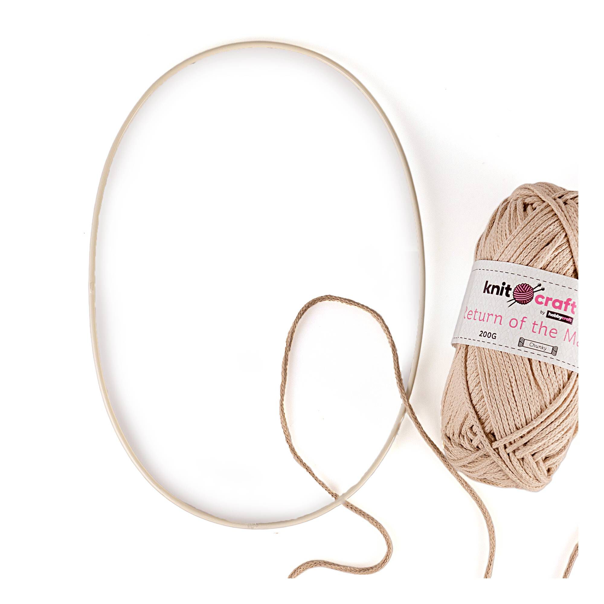 Macramé Metal Oval Frame 28cm | Hobbycraft