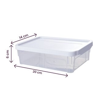 Whitefurze White Spacemaster Extra 1 Litre Storage Box | Hobbycraft