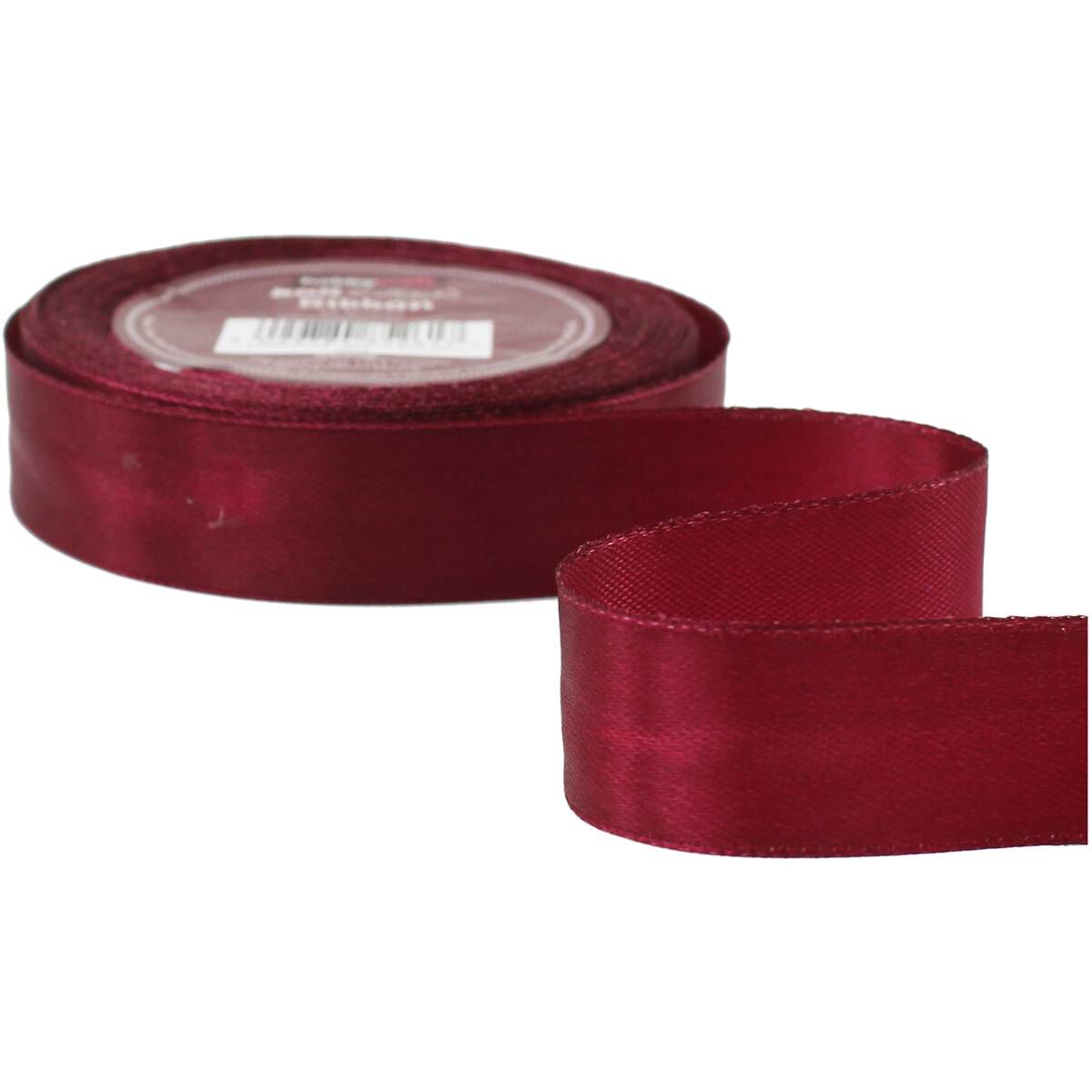 Wine Satin Ribbon 20mm x 15m | Hobbycraft