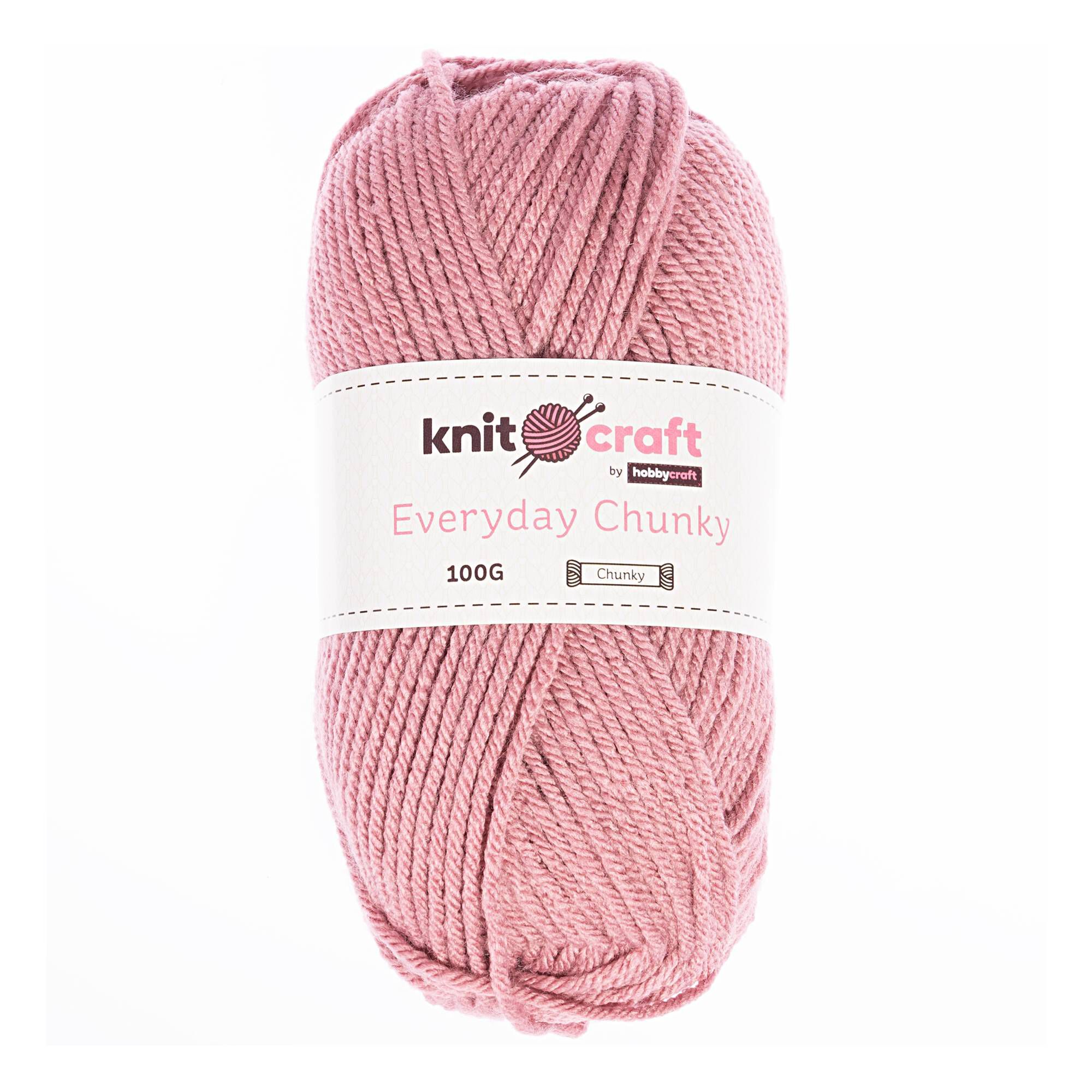 Knitcraft Pink Everyday Chunky Yarn 100g | Hobbycraft